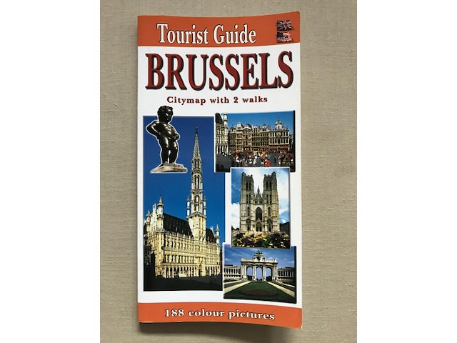 engleski: Tourist Guide BRUSSELS Citymap with 2 walks