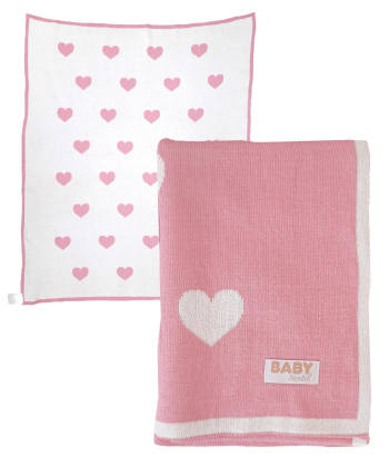 Textil Srculence ćebe za bebe 90x80 cm - Roze