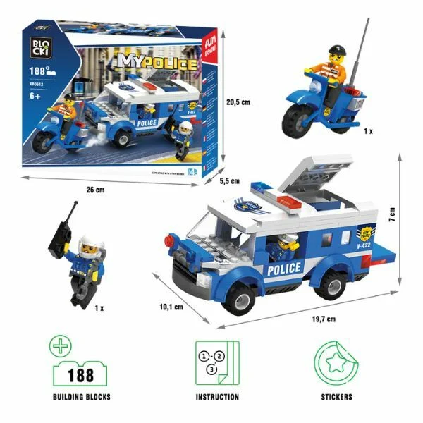 Kocke Blocki policijska vozila 188kom 76/0612
Kocke Blocki policijska vozila 188kom 76/0612