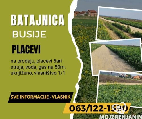 Batajnica, Busije, više odličnih placeva po 5 ari