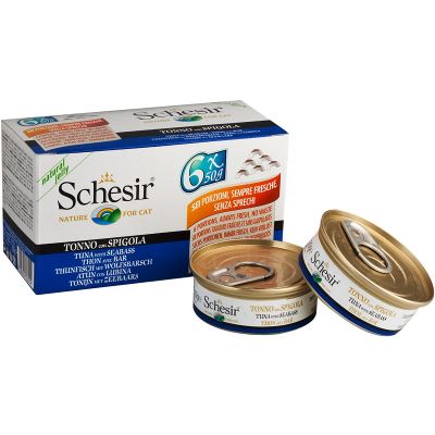 Schesir Cat Multipack Tunjevina i Brancin 6x50g