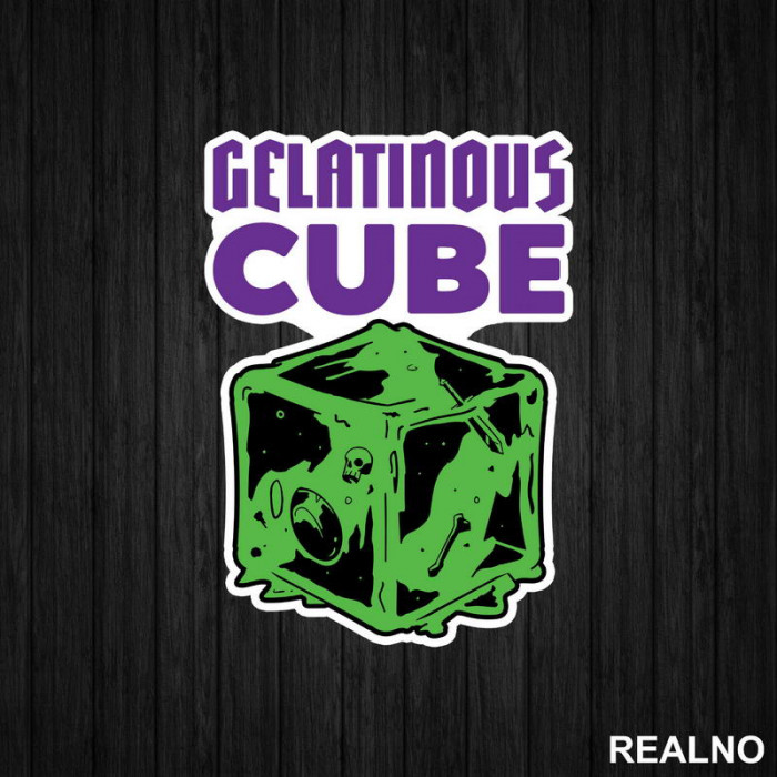 GELATINOUS CUBE - D&D - DUNGEONS AND DRAGONS - NALEPNICA