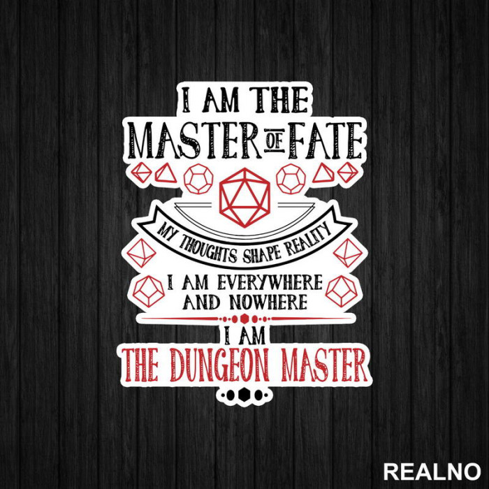 MASTER OF FATE - DUNGEON MASTER - D&D - DUNGEONS AND DRAGONS - NALEPNICA