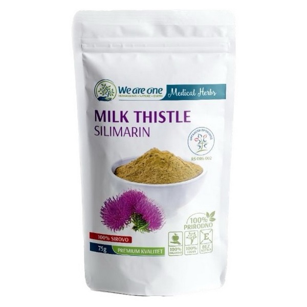 MILK THISTLE Sikavica Silimarin prah organic 75g We Are One