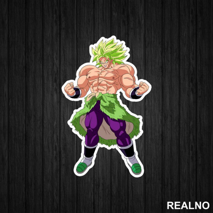 STANDING BROLY - GOKU - DRAGON BALL - NALEPNICA