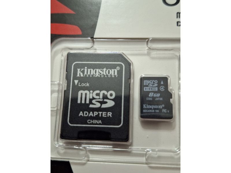 Kingston mikro SDHC 8GB + SD adapter