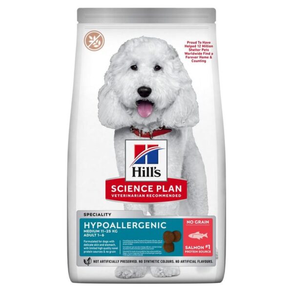 Hill’s Science Plan Medium Hypoallergenic Salmon – 12 kg