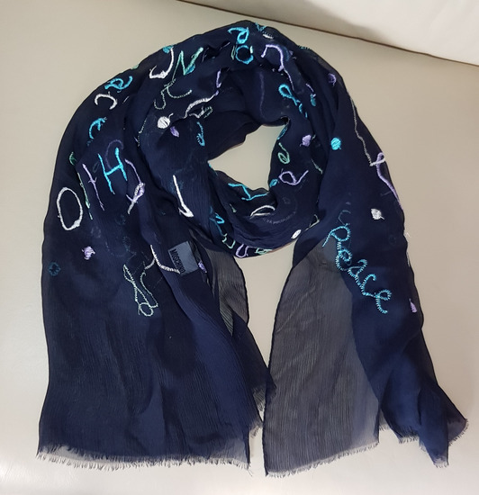 Moschino Larioseta Como scarf svila vintage , orig