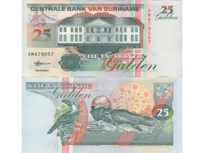 Surinam SURINAME 25 Gulden 1998 UNC, P-138