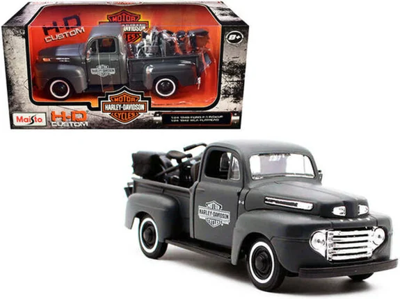 Maisto Auto 1:24 1948 Ford F-1 Pickup + 1:24 1942 WLA Flathead 32185
