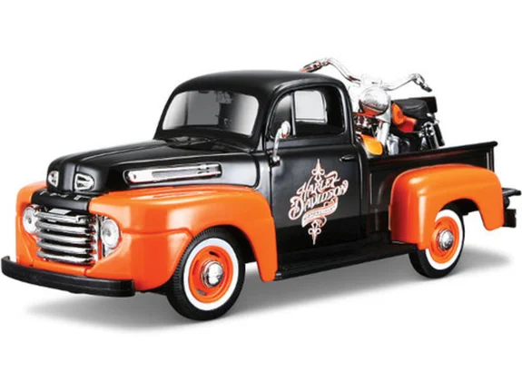 Maisto Auto 1:24 1948 Ford F-1 Pickup + 1:24 1958 FLH Duo Glide 32180