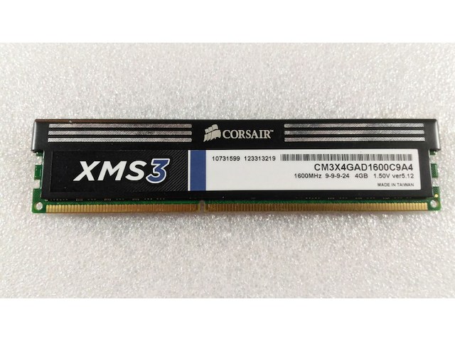 4Gb Corsair XMS3 1600MHz Gejmerska memorija