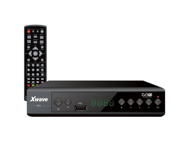 Xwave DVB-T2 Set Top Box M4, LED/SCART/HDMI/USB, media player,metalno ku&;#263;i&;#353;te