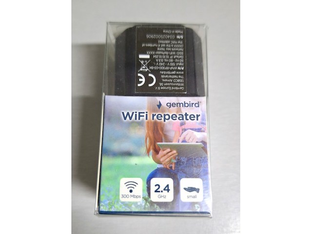 Gembird Wi-Fi repeater, 300 Mbps extender