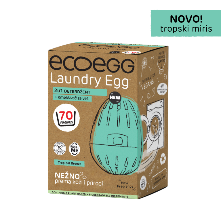 ECOEGG 2u1 Deterdžent i omekšivač za veš – Tropski miris - 70 pranja