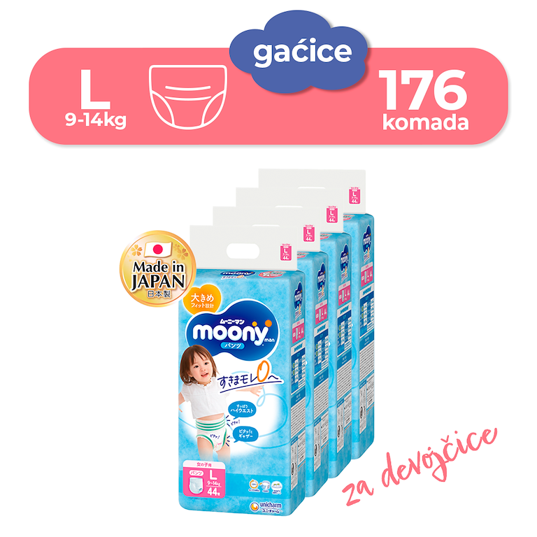 Moony Airfit gaćice L devojčice MegaBox