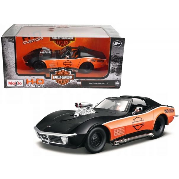 MAISTO Automobil 1:24 Harley-Davidson Custom 1970 Corvette 32193