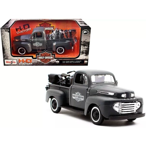 MAISTO Automobil 1:24 1948 Ford F-1 Pickup + 1:24 1942 WLA Flathead 32185