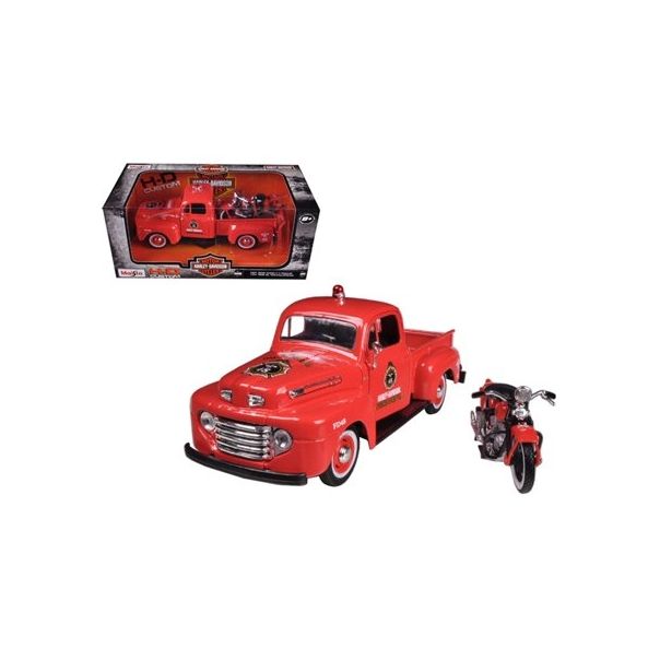 MAISTO Automobil 1:24 1948 Ford F-1 Pickup + 1:24 1936 EL Knucklehead 32191