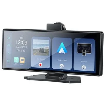 YESIDO KM19 BLUETOOTH CAR STEREO W. CARPLAY / ANDROID AUTO NAVIGATION AND REAR CAMERA - 10.2"