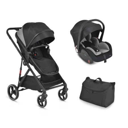 Cangaroo Kolica za bebe marbella 2u1 black ( CAN6502 )