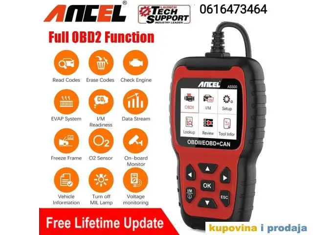 Novo - Ancel AS500 OBD2 Auto Diagnostika