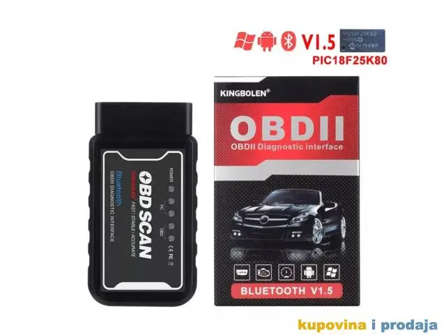 Bluetooth OBD SCAN Elm327 OBD2 PIC18F25K80 Čip Dijagnostika