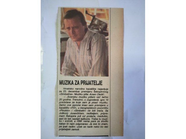 Č/ Arsen Dedić - Muka za prijatelje / Novosti 8