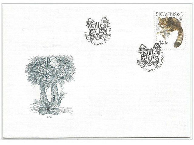 Slovacka 2003. WWF FDC koverat