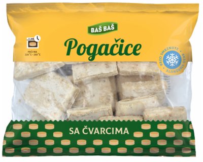 SMRZNUTE POGAČICE SA ČVARCIMA BAŠ BAŠ 900G
SMRZNUTE POGAČICE SA ČVARCIMA BAŠ BAŠ 900G