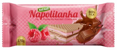 NAPOLITANKE MALINA&ČOKOLADA BAŠ BAŠ 170G
NAPOLITANKE MALINA&ČOKOLADA BAŠ BAŠ 170G