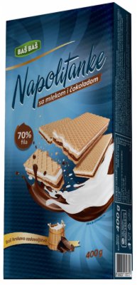 NAPOLITANKE MLEKO&ČOKOLADA BAŠ BAŠ 400G
NAPOLITANKE MLEKO&ČOKOLADA BAŠ BAŠ 400G