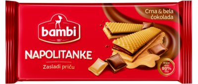 NAPOLITANKE BELA&CRNA ČOKOLADA BAMBI 185G
NAPOLITANKE BELA&CRNA ČOKOLADA BAMBI 185G