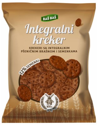 KREKERI INTEGRALNI BAŠ BAŠ 100G
KREKERI INTEGRALNI BAŠ BAŠ 100G