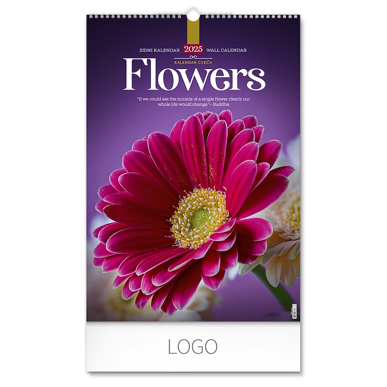 FLOWERS, zidni kalendar: 7 listova, dvomesečni