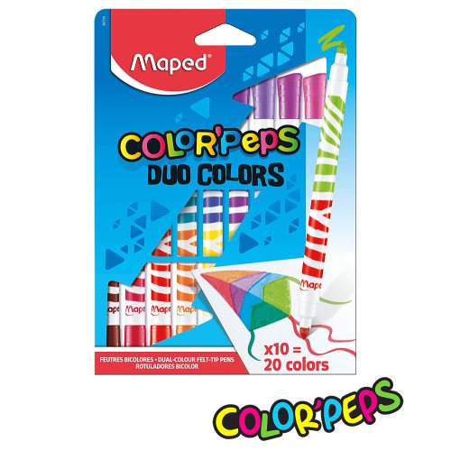 MAPED Color' Pepes Duo Colors Flomasteri 10 kom / 20 boja