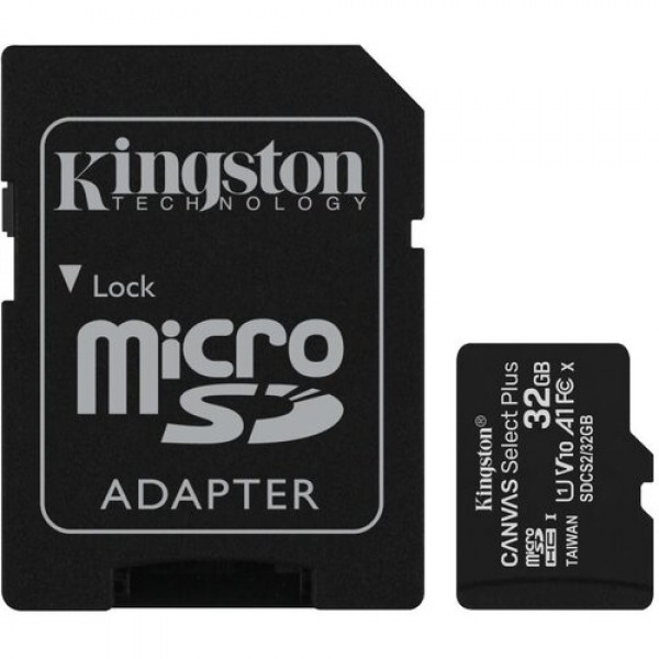 Kingston MicroSD 32GB SDCS2/32GBSP + SD adapter