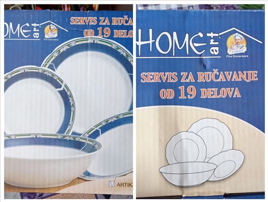 Nov porcelanski servis za ručavanje od 19 delova