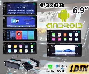 Multimedia Android 1Din 6.9″ CarPlay 4GB 32GB