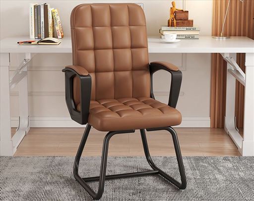 Kožna ergonomska stolica Manager Brown