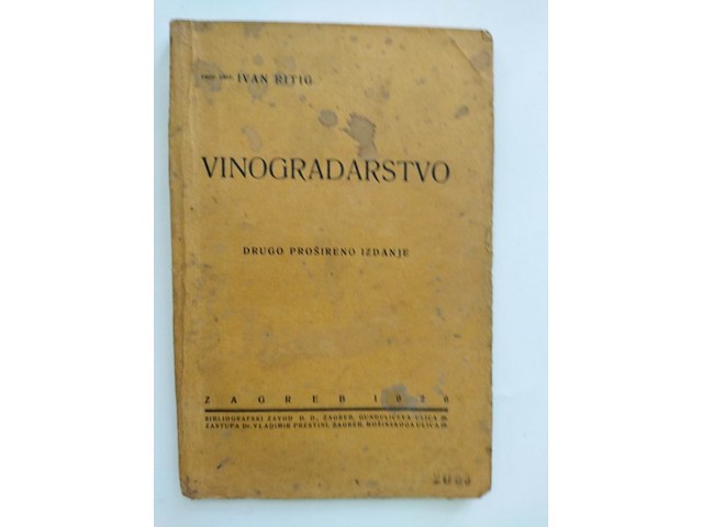 Vinogradarstvo, Ivan Ritig