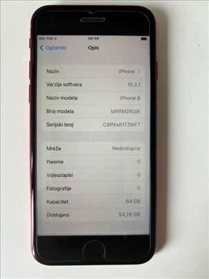 iPhone 8 Red Product, 64 Gb