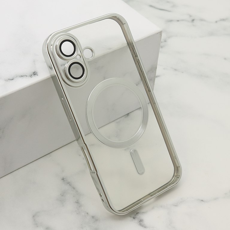 Zastitna maska (futrola) CAMERA PROTECT MagSafe - iPhone 16 (6.1) srebrna (MS)