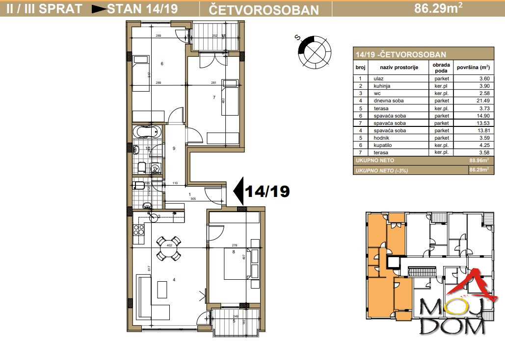 Stan,NOVI SAD,TELEP,kv: 89, € 219900, ID: 1028182