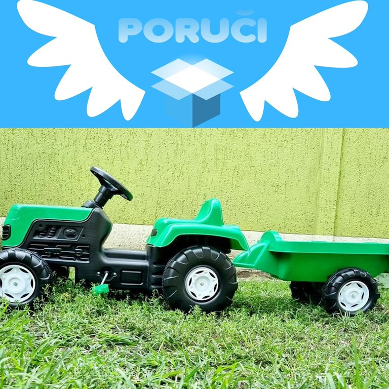 Traktor na pedale sa prikolicom 082466