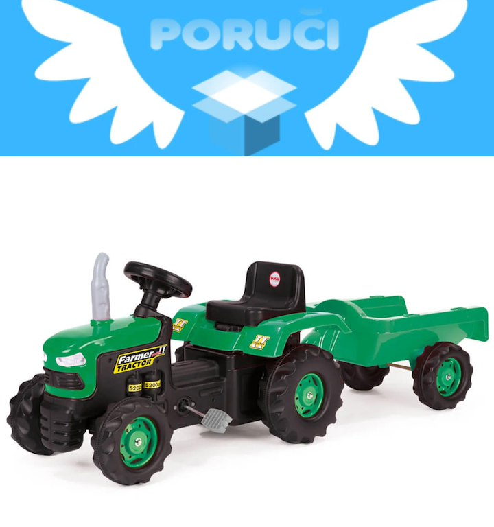 Traktor na pedale sa prikolicom Dolu 080530