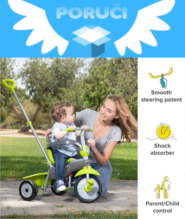 SMART TRIKE Tricikl breeze 15-36 M Zeleno sivi