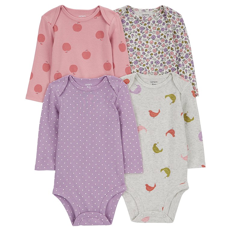 Carter's bodi za bebe devojčice - set od 4 kom. BZ241R582610