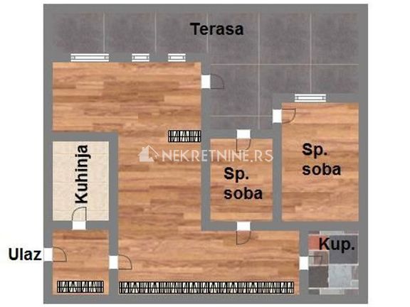 Trosoban stan 88m2 sa velikom terasom na Novom Naselju