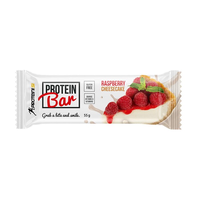 Proteini si protein bar raspberry cheescake 55g proteini si